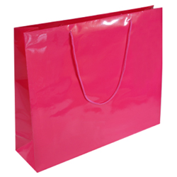 PDP88LG - Large Dark Pink Gloss Laminated Paper Bags